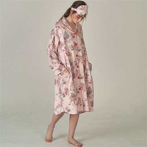 모달 판타지가든 긴팔 원피스 파자마 여성 잠옷 감도 깊은 취향 셀렉트샵 29cm