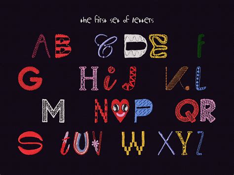 Embroidered Digital Display Font Behance