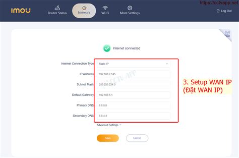 Setup Static WAN IP On Router IMOU HR F Application System