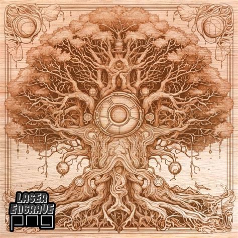 Tree Etching Design Etsy