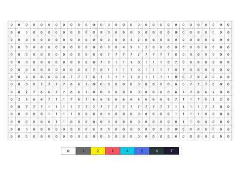 Pixel Art Color By Number Coloring Page
