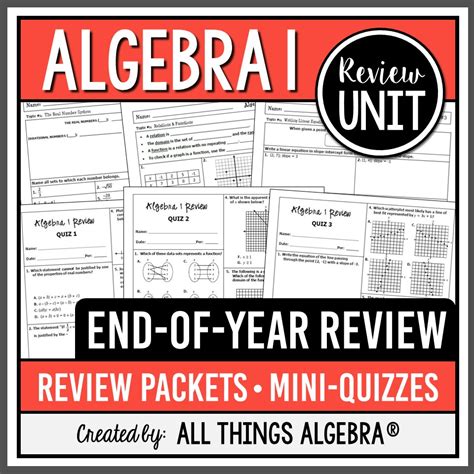 Algebra I Eoc Review Worksheets This Semester Has Flown By And Exams