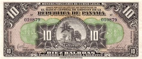 Panama 10 Balboas Foreign Currency