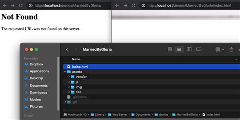 Webserver Apache On Localhost Doesnt Recognize A Website Unless I