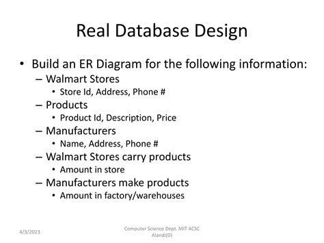 Conceptual Design And Er Model Pptx