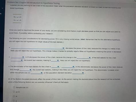 Solved Problem Set Chapter Introduction To Hypothesis Chegg Com