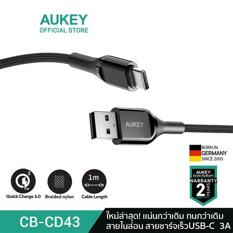 สำหรบ iPhone AUKEY CB CD สายชารจ Type C USB C CHARGE CABLE m รองรบ Apple
