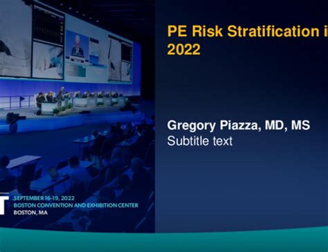 Pe Risk Stratification In 2022
