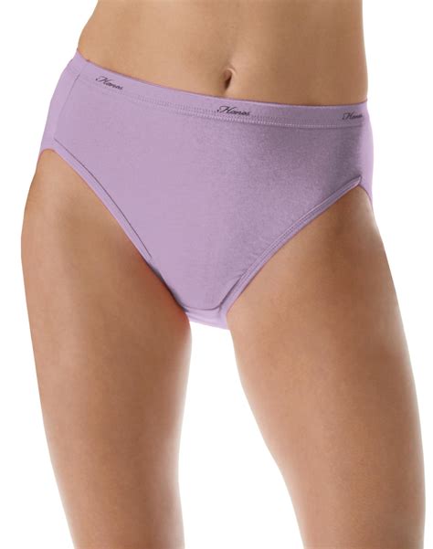 Hanes Womens Plus 5 Pack Hi Cut Panties