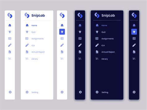 Sidebar Navigation In Light And Dark Mode By Shivam Gada On Dribbble