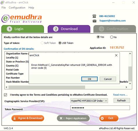 Token Dsc Certificate Update Method Cgeneratekeypair Returned Ckrgeneralerror With Error