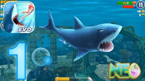 Hungry Shark Evolution: Gameplay Walkthrough Part 1 - Gotta Eat 'Em All! (iOS, Android) - YouTube