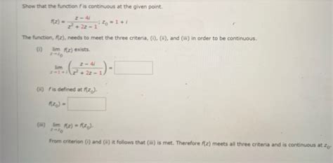 solved show that the function fis continuous at the given