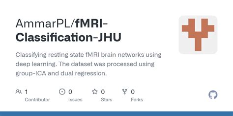 github ammarpl fmri classification jhu classifying resting state
