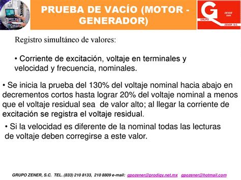 PRUEBAS A UN GENERADOR SÍNCRONO. - ppt descargar