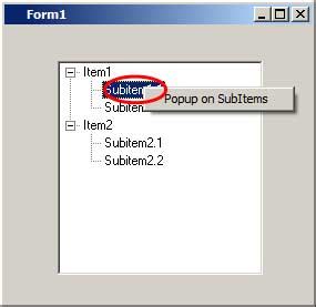 C Builder 6 Different Popup Menu On Items And Subitems Of A TreeView And No Popup On Empty