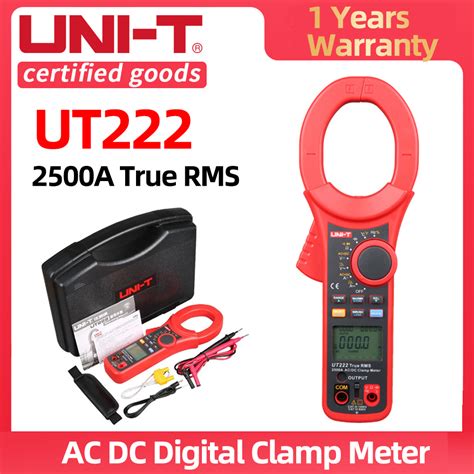 Uni T True Rms Digital Clamp Meter Ut220 Ut221 Ut222 2500a Auto ข้อมูลดิจิตอล De Metros กระแสไฟ