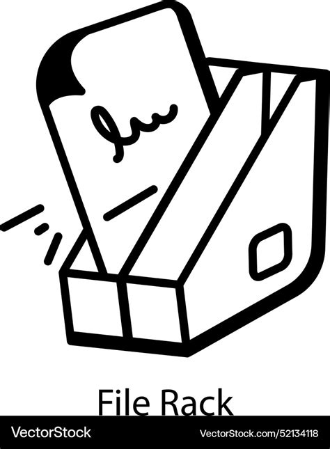 File Rack Royalty Free Vector Image Vectorstock