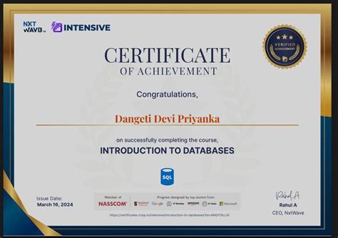 Devi Priyanka D On Linkedin Html Css Database Nextwave