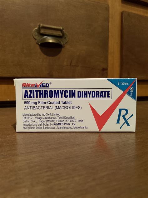 Azithromycin Dihydrate Ritemed 500mg Fc Tab Meds For All