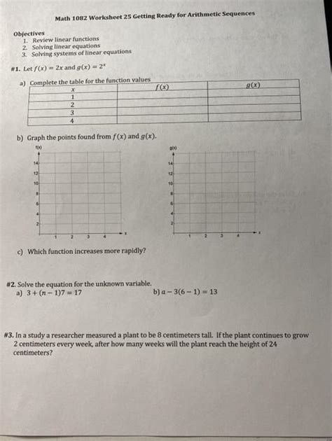 Solved Math 1082 Worksheet 25 Getting Ready For Arithmetic