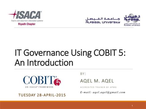 Cobit 5 It Governance Model An Introduction Pptx Business