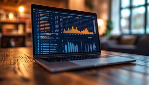 Modern Digital Business Plan Displayed On Open Laptop Screen Premium