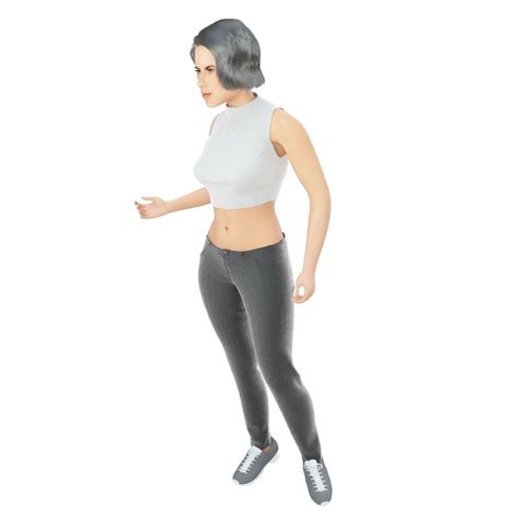 Women Real Cloth Simulation Conversation Loop Animated D Model Pac Max Fbx Free D