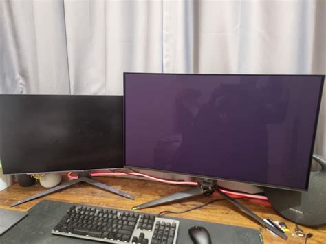 Just Received Asus 32 Inch Oled Attached Pics Of Both New Asus And Lg 27 Inch Oled Monitors