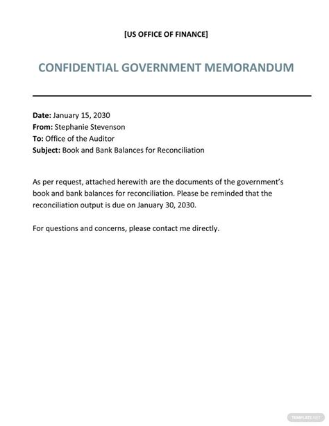 Confidential Government Memo Template Google Docs Word Apple Pages Template Net