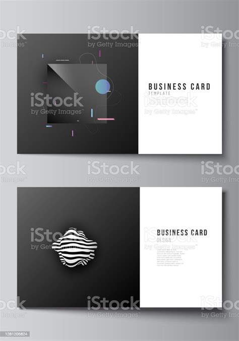 두 개의 창의적인 명함 디자인 템플릿 수평 템플릿 벡터 디자인의 벡터 레이아웃 기술 과학 미래 배경 공간 디자인 천문학 개념 0