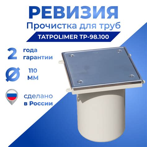 Лючок прочистка ревизия Татполимер ТП 98 100 с пробкой и крышкой Dn110 купить на Ozon по низкой
