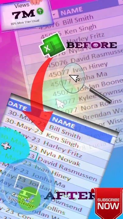 Date Format 😱👆advance Excel Tricks Excelexceltutoriallearnmore
