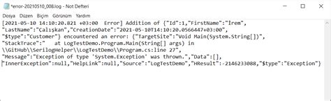 Github Iremcaliskanseriloghelper Seriloghelper Is A Logging Helper