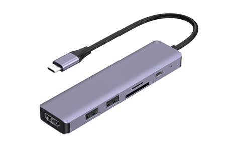 Type C Hub扩展坞 7合1 Usb3 0分线器 A F（5gbps） 先邦电子科技