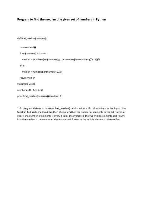 median python copy finding median using python program to find