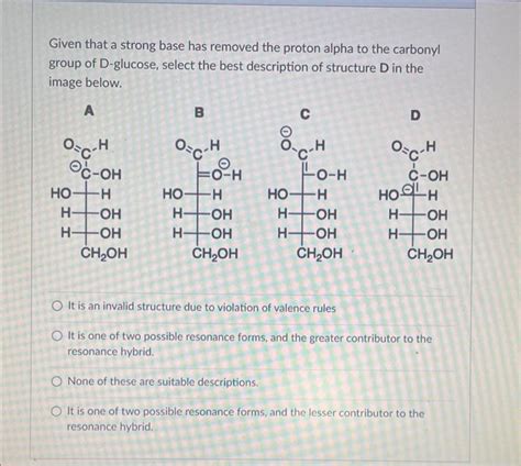 Solved Given That A Strong Base Has Removed The Proton Alpha Chegg Com