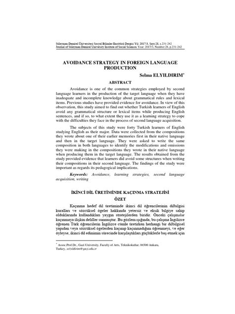 Avoidance Strategy In Foreign Language Production 1186315 2697176