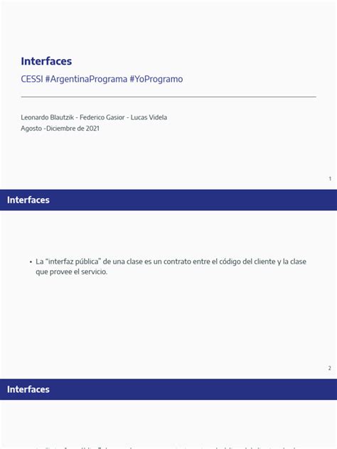 09 Interfaces Pdf Java Lenguaje De Programación Lenguaje De