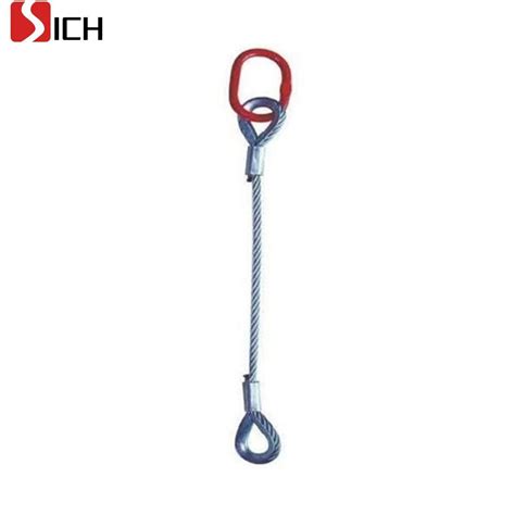 Galvanized Single Leg Fiber Core Steel Wire Rope Lifting Sling Wire