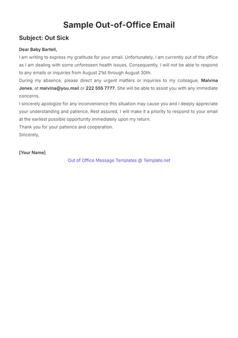 Free Easter Holiday Out Of Office Message Template To Edit Online