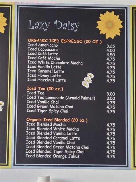 Online Menu Of Lazy Daisy Cafe Restaurant Los Angeles California