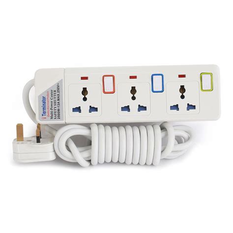 Power Extension Socket Solid White Colour 5m Cable 13a