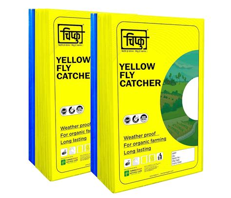 Chipku A4 Yellow And Blue Sticky Trap For Insects Pack Of 10 Sheets For