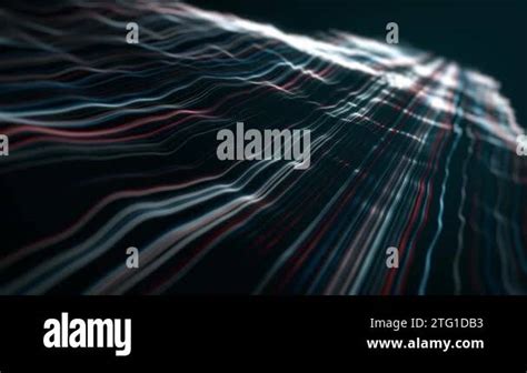 abstract flowing particle lines data concept background loop 4k