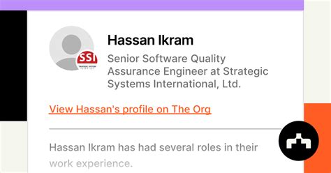 Hassan Ikram Senior Software Quality Assurance Engineer At Strategic