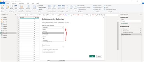 Split Column In Power Query Editor