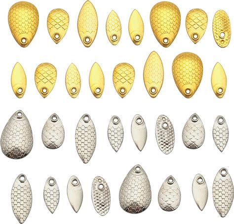 Fishing Spinner Blades Kits600pcs 6 Styles Fishing Attractor Spinner