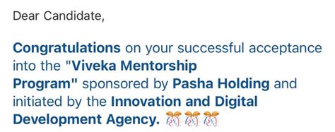 Mubariz Mayilzada On Linkedin I Have Been Accepted Into The Viveka Mentorship Program