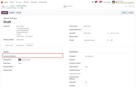 Invalid Invoice Configuration Error Credit Note Odoo